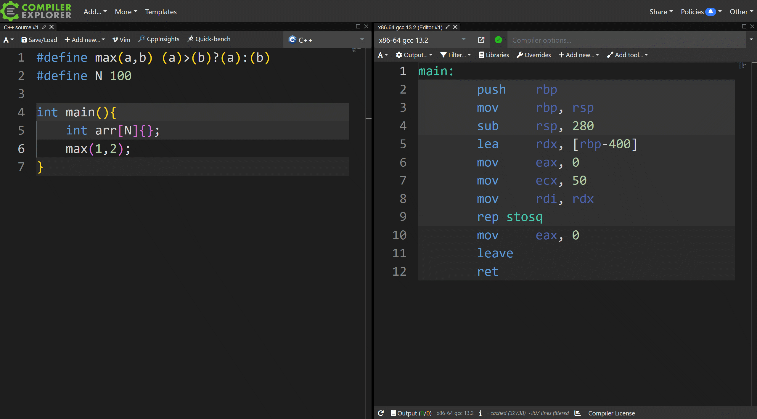 godbolt 使用文档 | Loser HomeWork